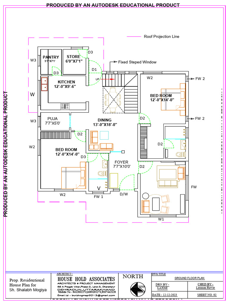 Roof Projection Line: North | PDF | Autodesk