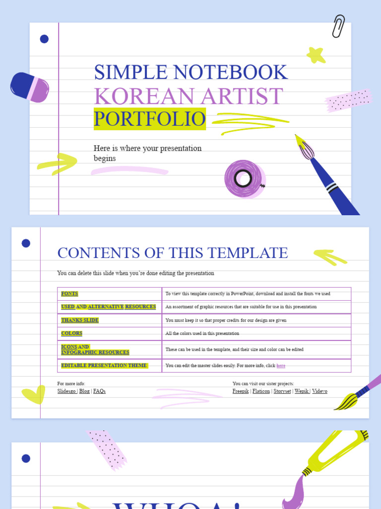 Simple Notebook Korean Artist Portfolio | PDF | Planets | Solar System