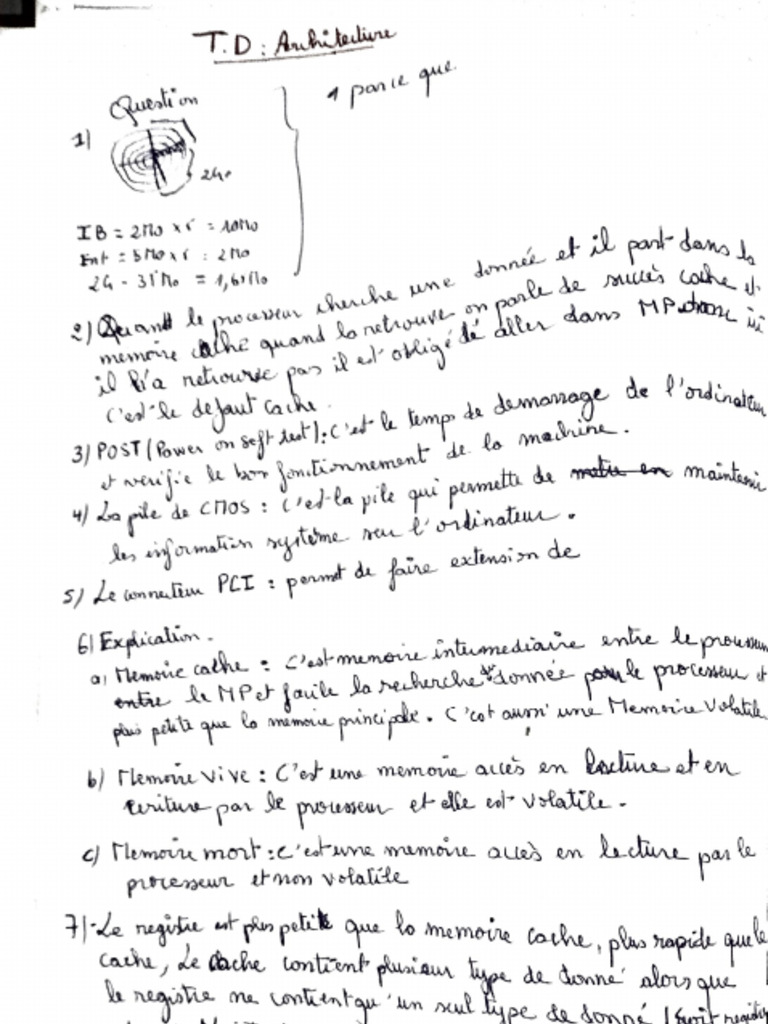 Correction TD Architecture | PDF