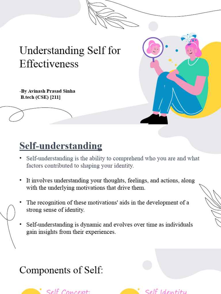 Self-Understanding for Personal Growth | PDF | Self Concept | Thought