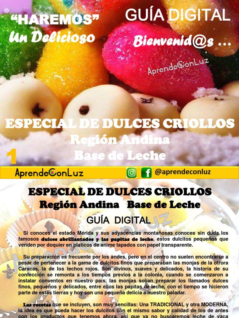 Dulces Criollos Andinos Luz | PDF | Caramelo | Leche