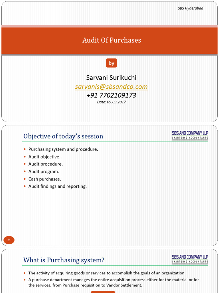 Audit of Purchases | PDF | Invoice | Audit