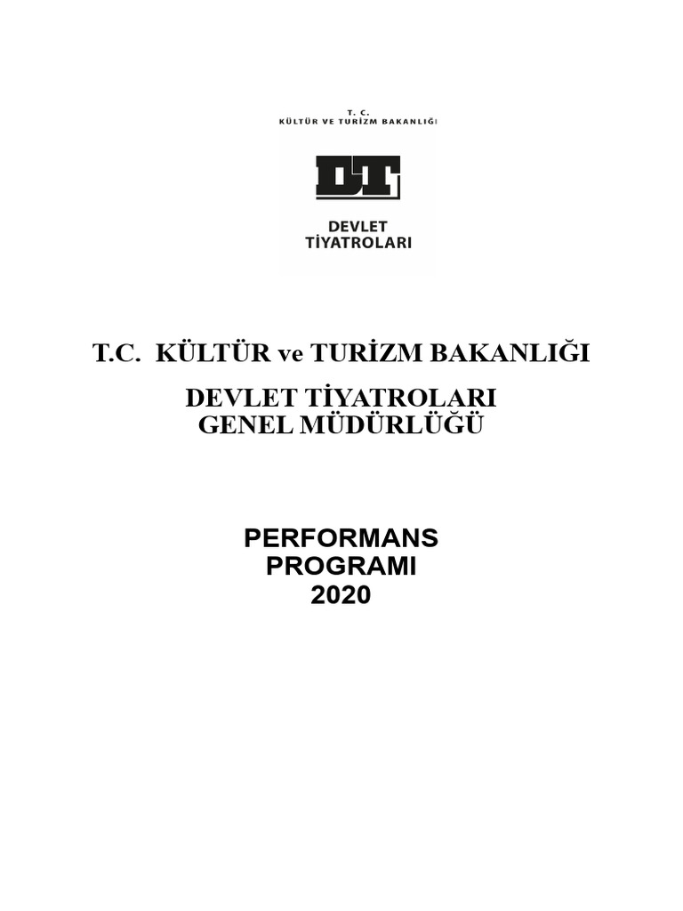 2FFL6+2020 DTGM Performans Programi | PDF