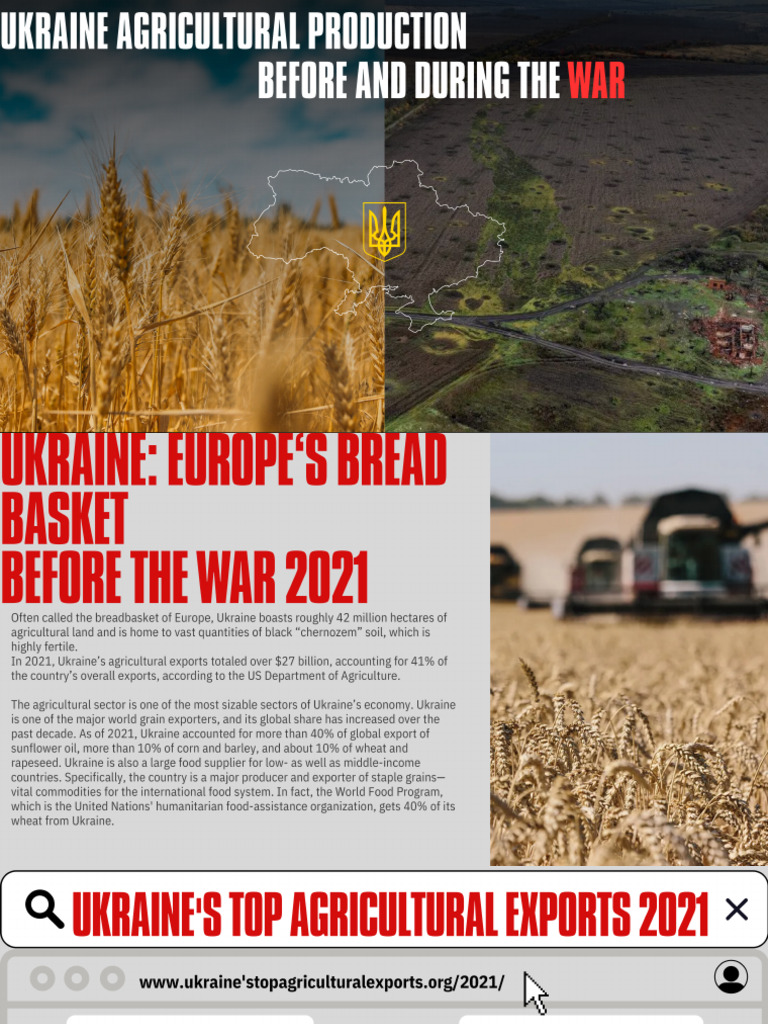 Ukraine Agricultural Production Before and During The War | PDF