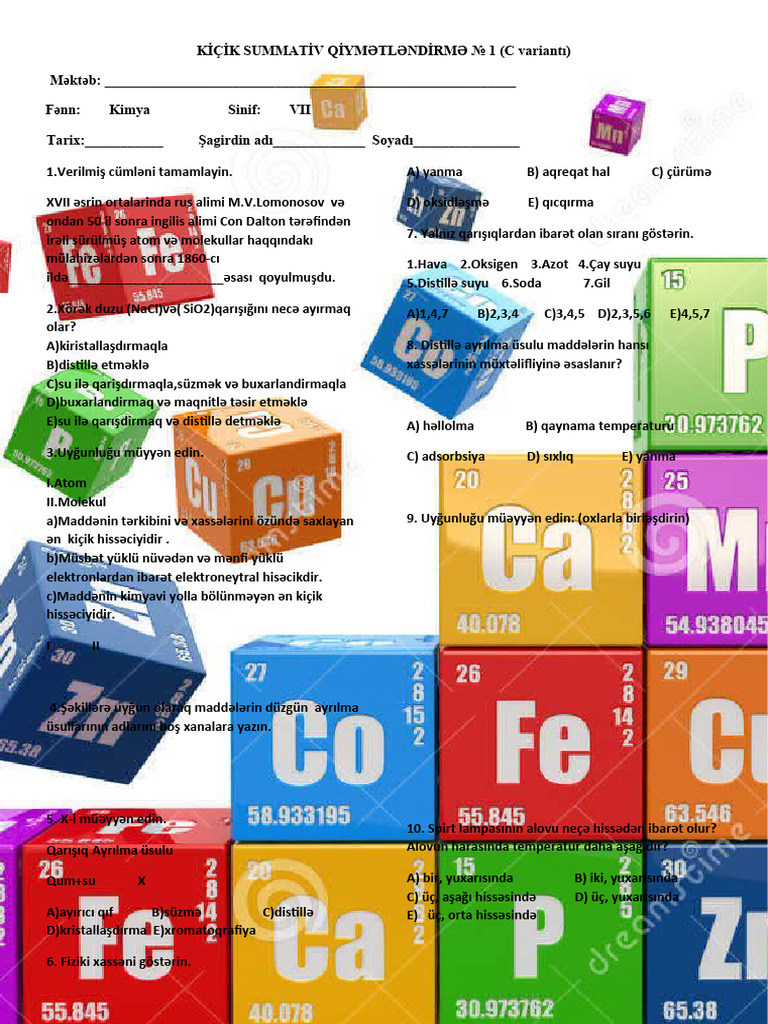 7ci Sinif KSQ-1 | PDF