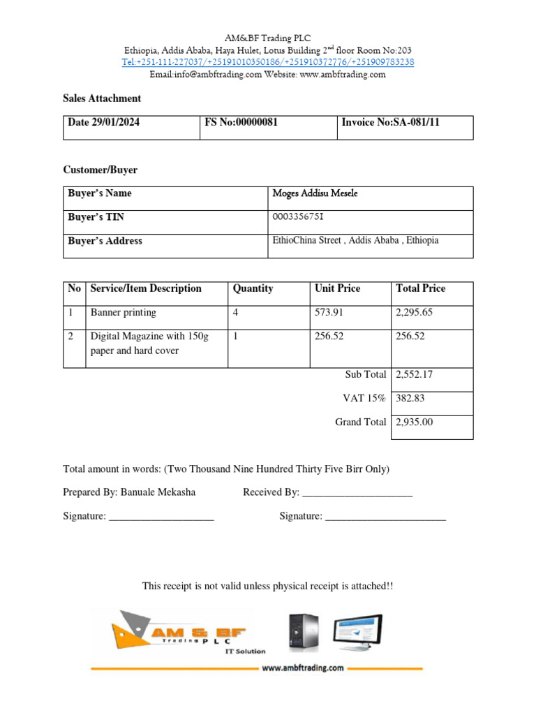 Sales Attachment 2 | PDF | Receipt | Invoice
