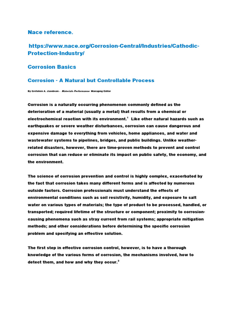 Corrosion Basics Pdf
