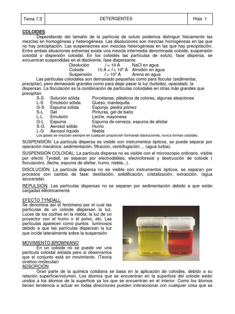 TMA 7 3 Detergentes | PDF | Coloide | Tensioactivo
