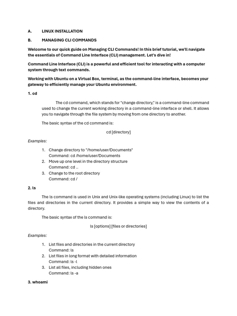Examples | PDF | Command Line Interface | Operating System
