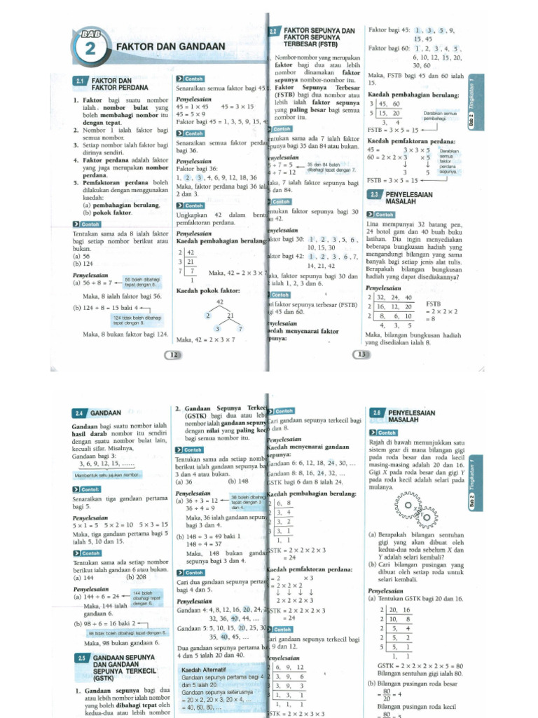 Nota Mat T1 B2 | PDF