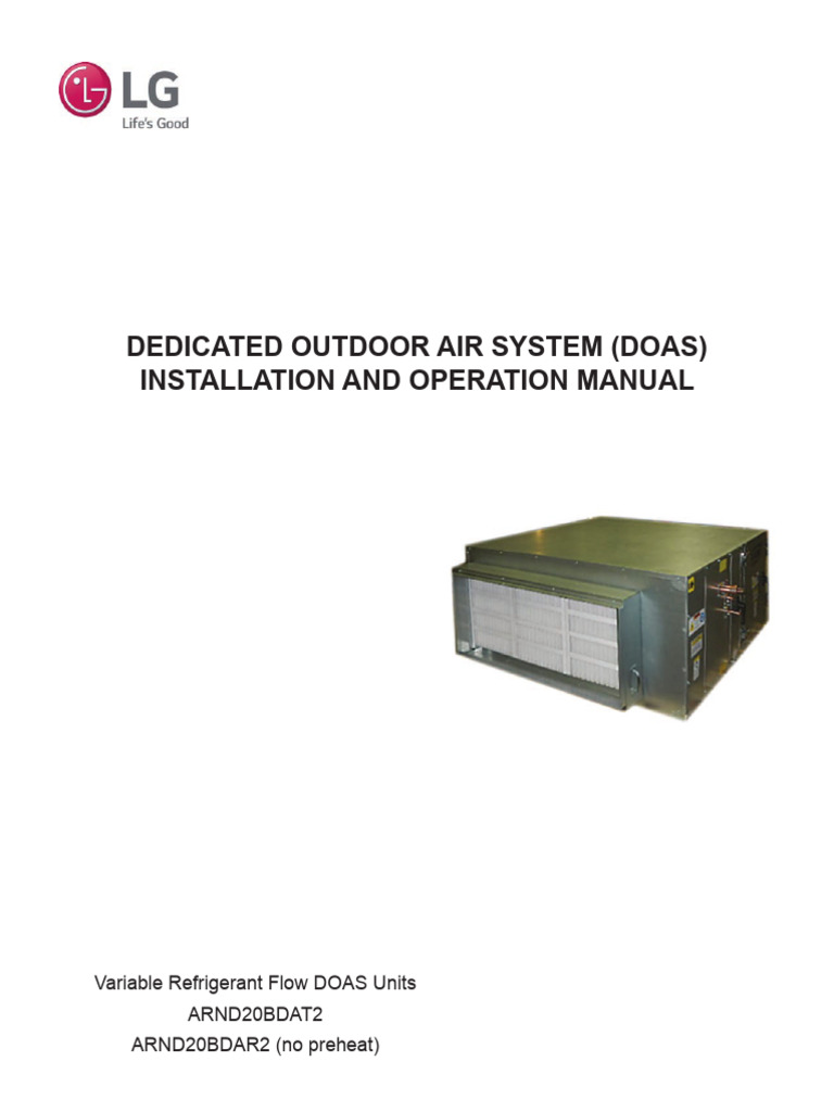 LG Doas | PDF | Electrical Wiring | Building Engineering