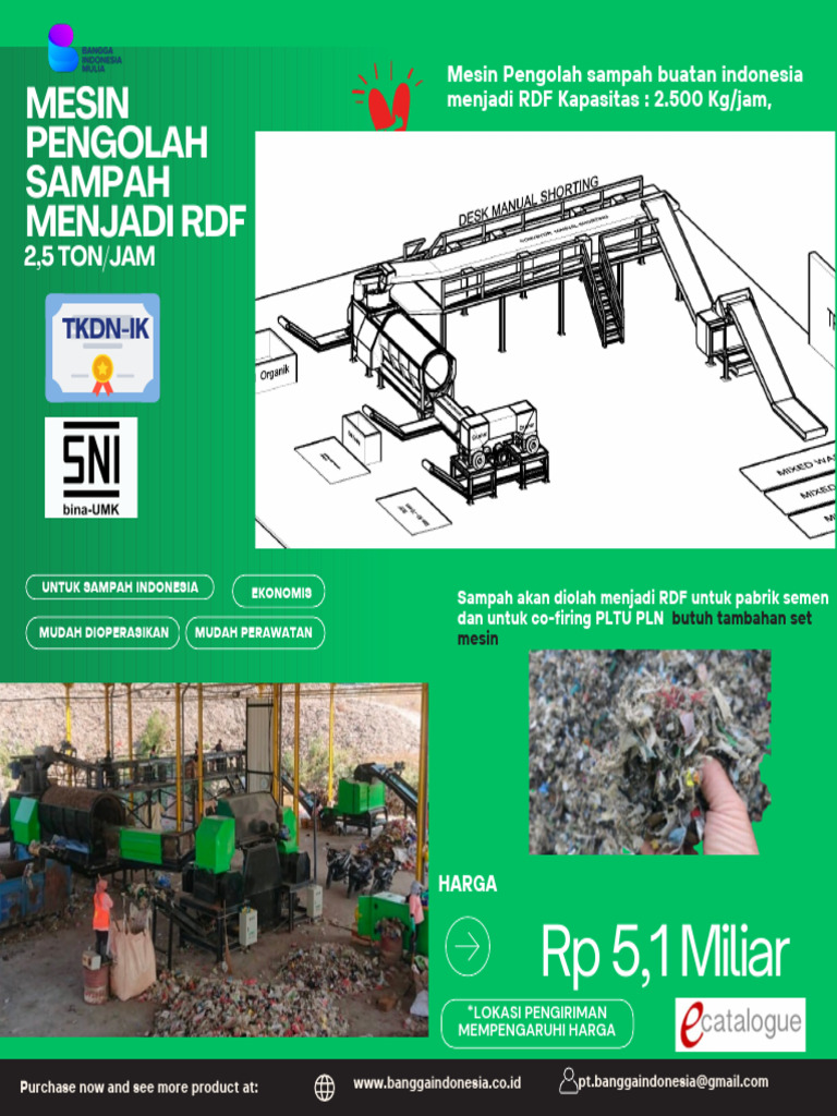 Mesin Pengolah Sampah Menjadi RDF | PDF