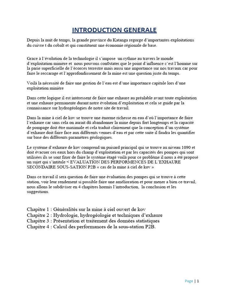 Francks TFC | PDF | Exploitation minière