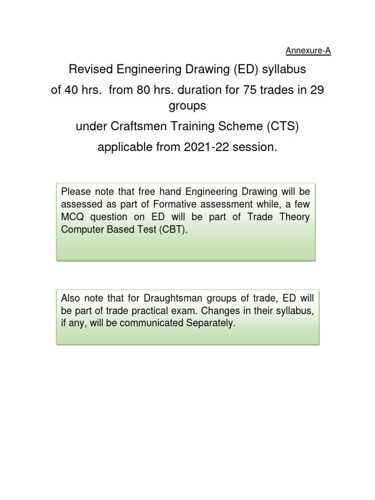 Revised Engineering Drawing Syllabus 2021 | PDF | Drawing | Shape