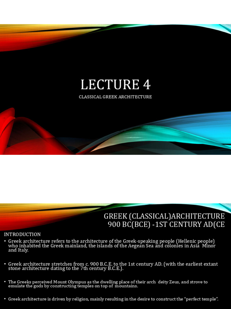 History Lecture Note 4 | PDF | Column | Masonry