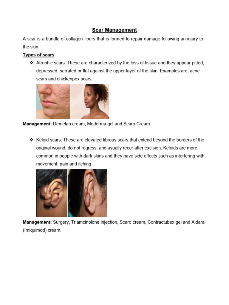 Scar Management | PDF | Scar | Clinical Medicine