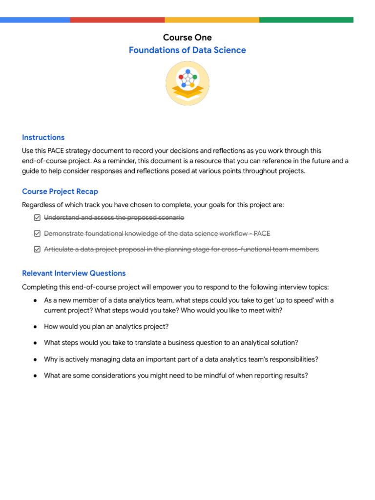 PACE Strategy Document | PDF | Data Analysis | Statistics