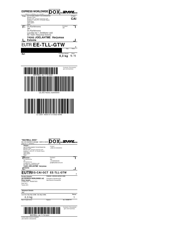 Ee-Tll-Gtw: Express Worldwide | PDF