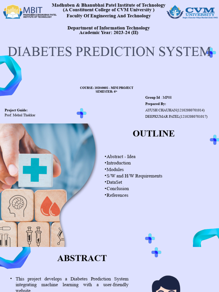 Diabetes Prediction Project | PDF | Machine Learning | User Interface