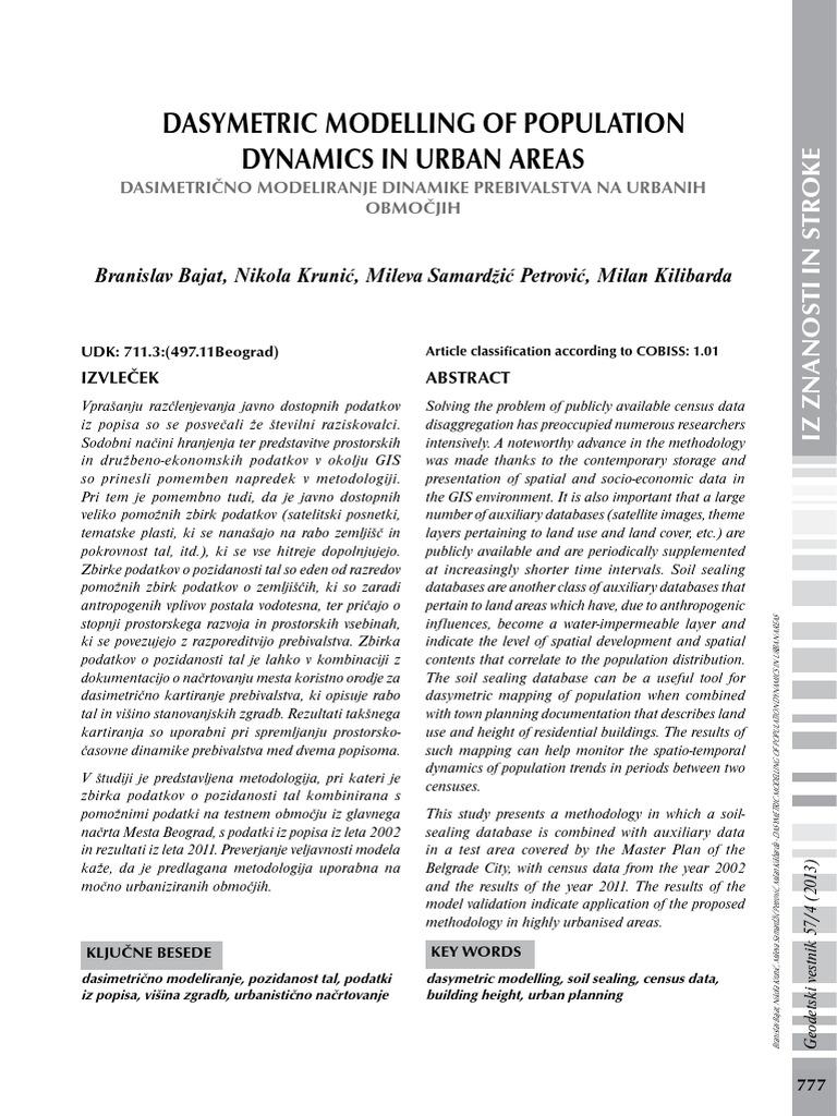 Dasymetric Model | PDF