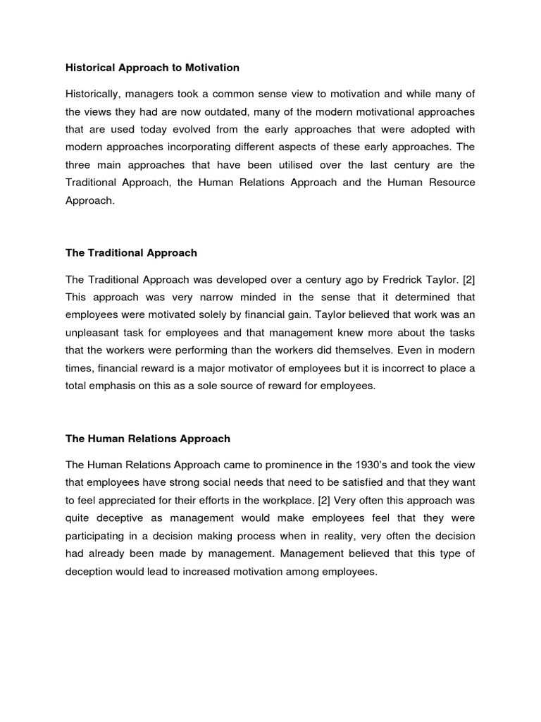 Evolution of Motivation Theories | PDF | Motivational | Motivation