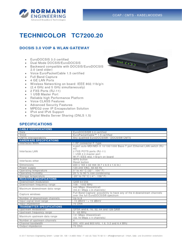 TC 7200 | PDF | Wi Fi | Ieee 802.11