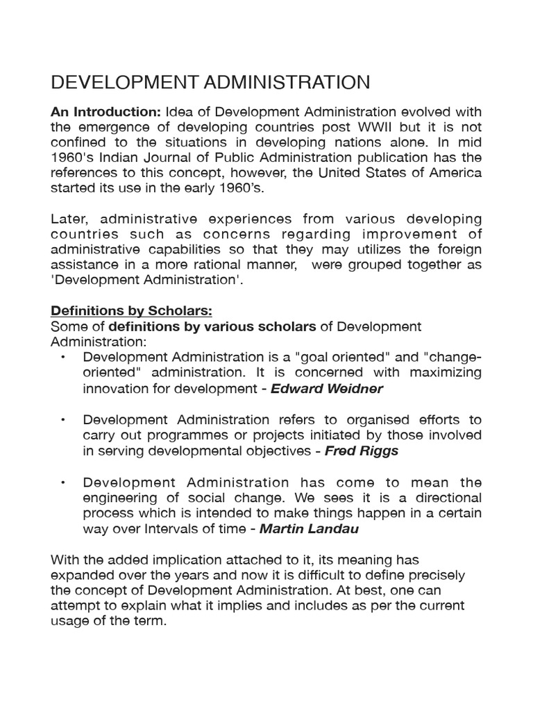 Development Administration | PDF | Creativity | Motivation