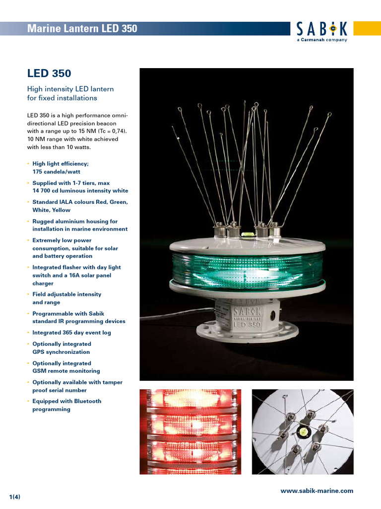 SABIK MARINE Datasheet LED 350 | PDF | Light Emitting Diode | Infrared