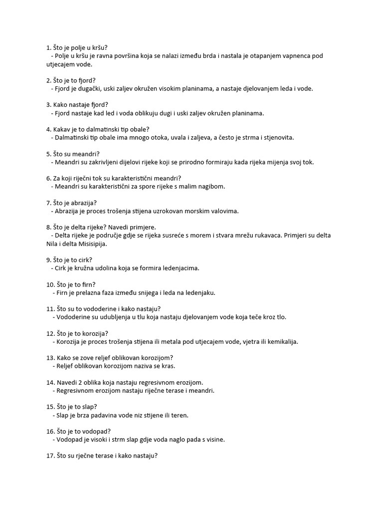 Geografija Natuknice | PDF