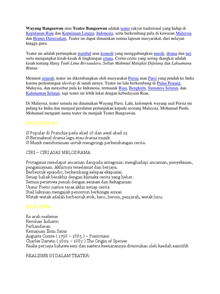 Wayang Bangsawan Atau Teater Bangsawan Adalah Teater Rakyat Tradisional Yang Hidup Di Kepulauan ...