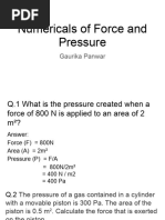 CLASS VIII QUESTION BANK - 11. Force and Pressure | PDF | Force | Pressure