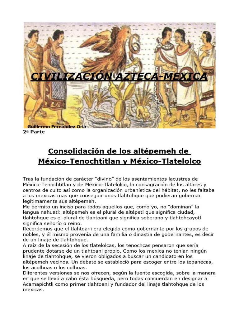 Civilización Azteca Mexica2.PDF | PDF | Hernán Cortés | Pueblos ...