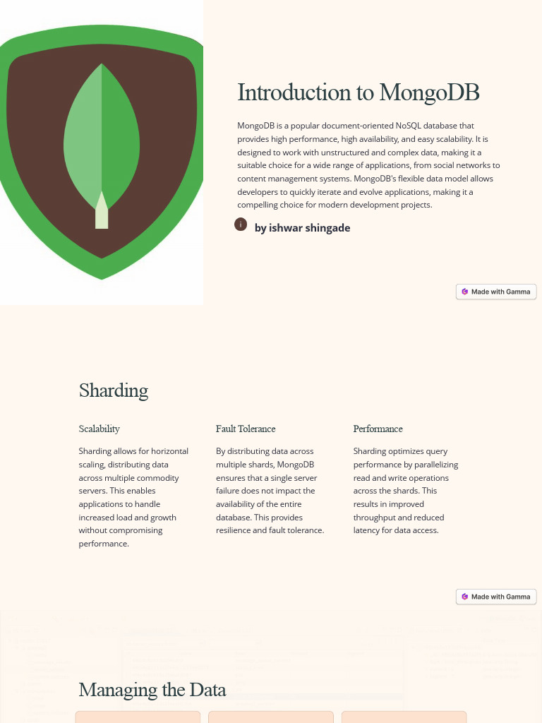 Introduction To MongoDB | PDF | Mongo Db | Databases Introduction To MongoDB | PDF | Mongo Db | Databases