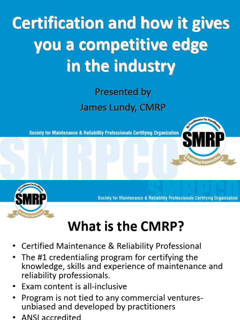 Certification and How It Gives You A Competitive Edge in The Industry | PDF | Reliability ...