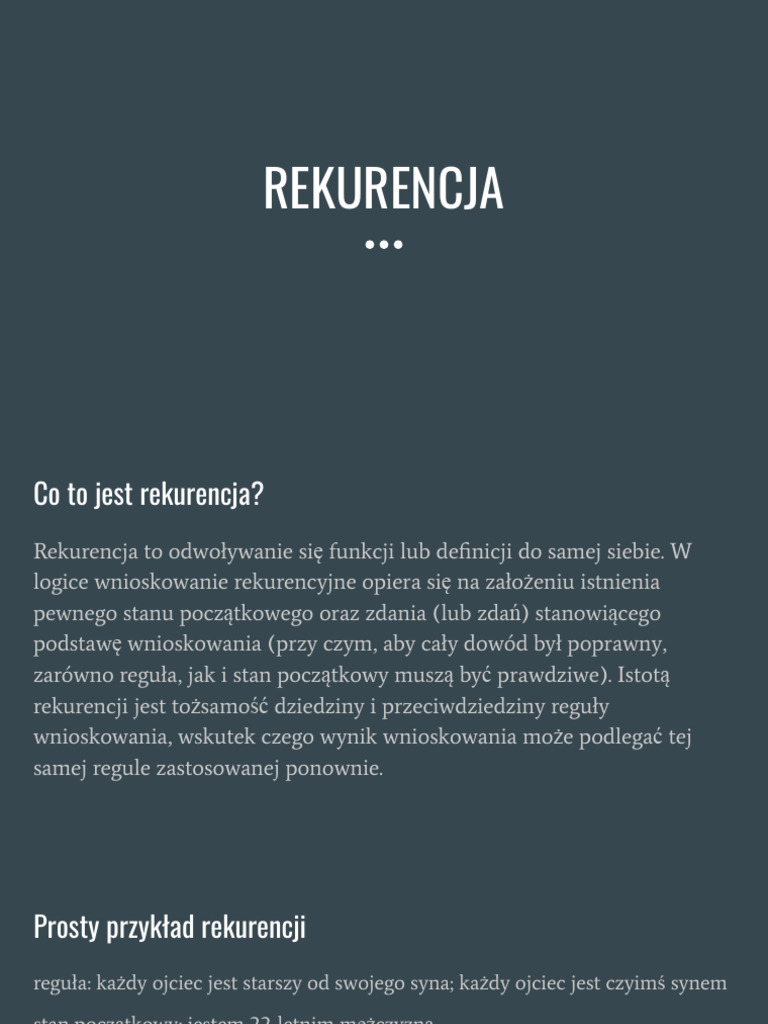 Rekurencja | PDF