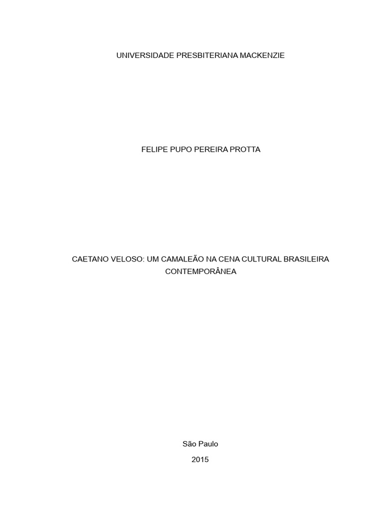 Caetano Veloso: Agitador Cultural Brasileiro | PDF | Luiz Inácio Lula ...
