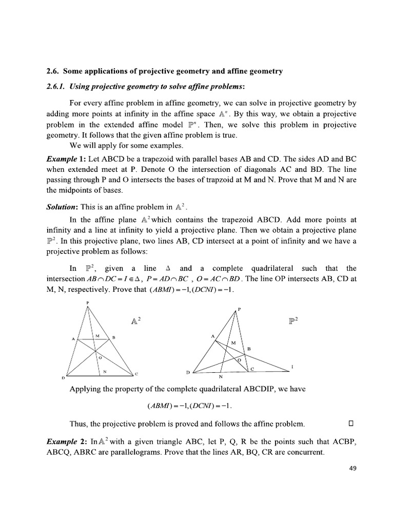A Proj. Geometry - Chapter 2 - Section 6 | PDF | Elementary Mathematics ...