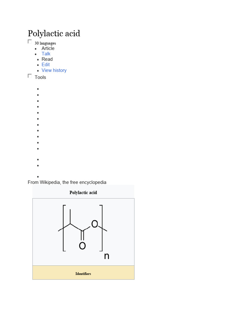 Polylactic Acid | PDF