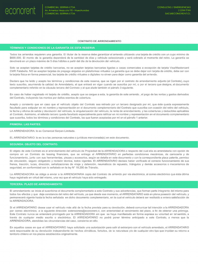 Condiciones Generales | PDF