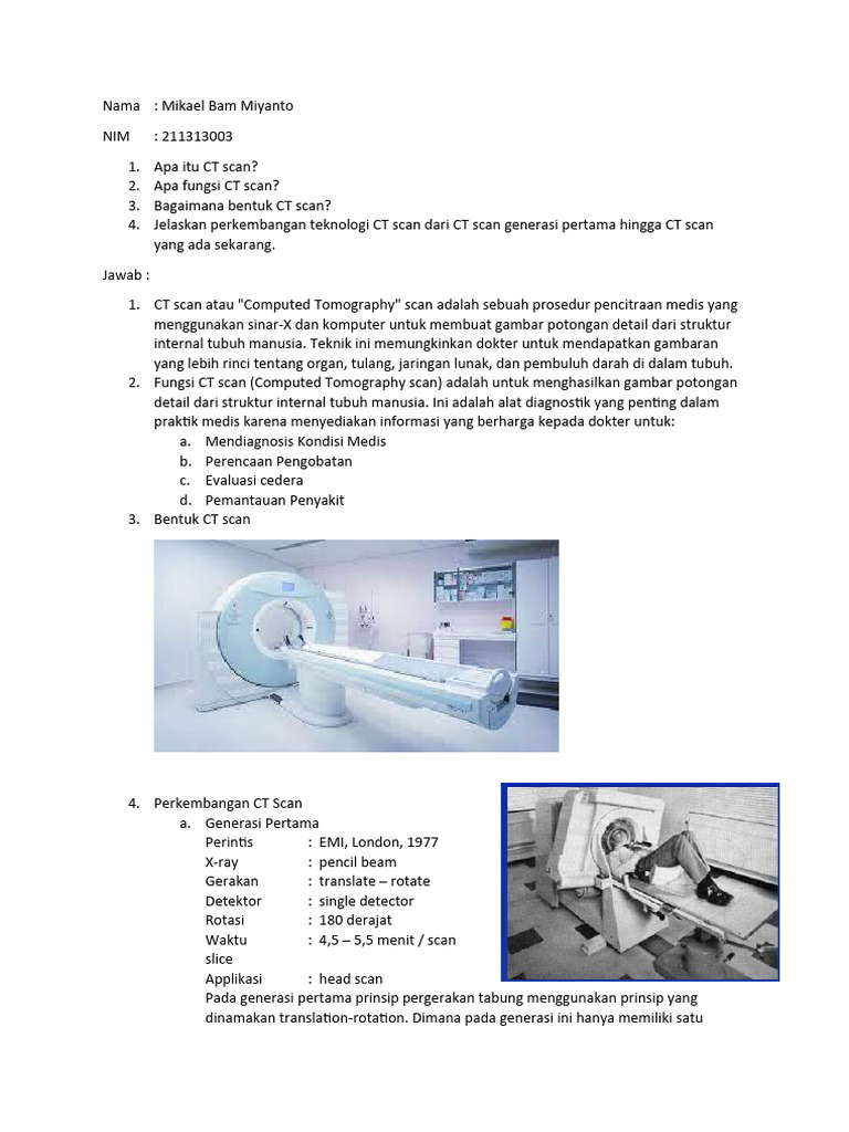 Perkembangan CT Scan | PDF | Teknologi & Rekayasa