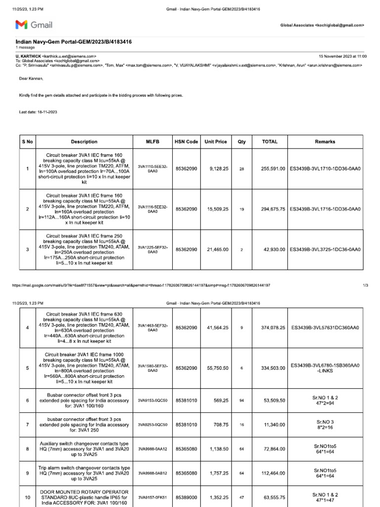 Siemens Pricing | PDF