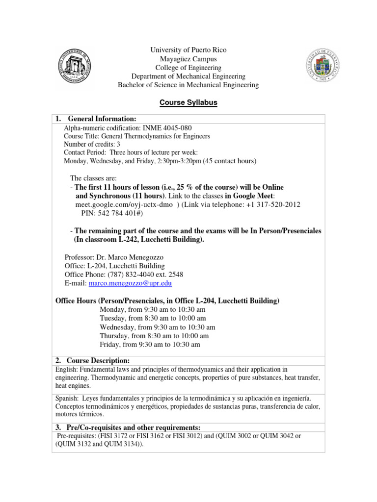INME 4045-080 Prontuario | PDF | Sexual Harassment | Entropy