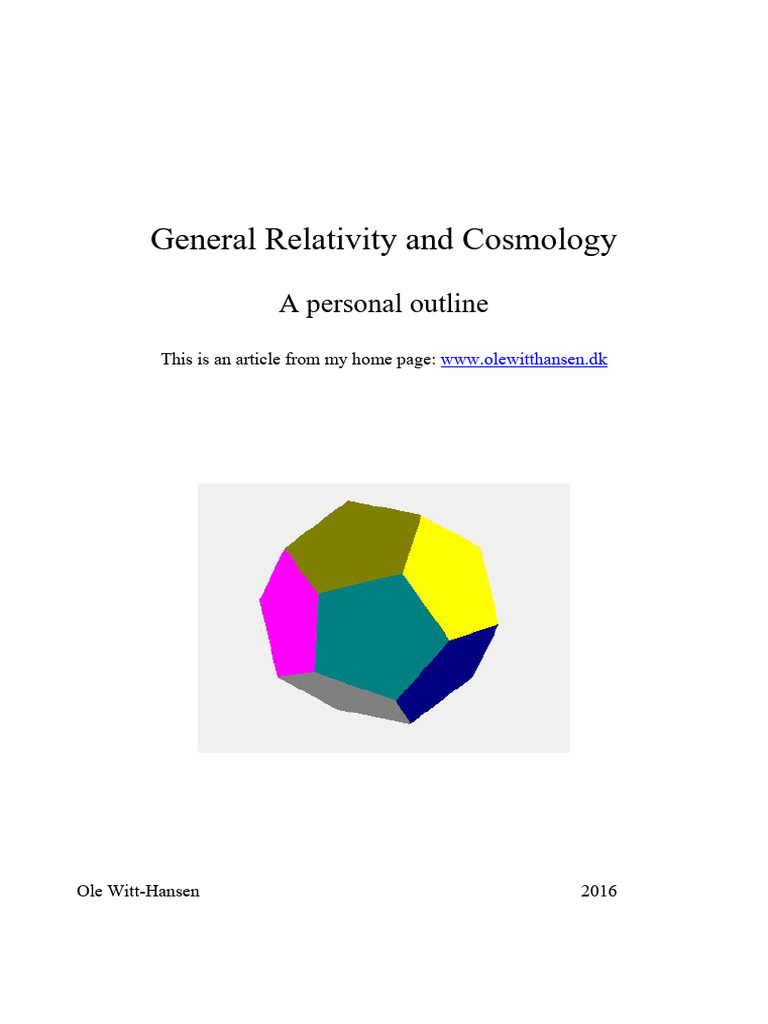 General Relativity and Cosmology 08-03-2020 | PDF | General Relativity ...