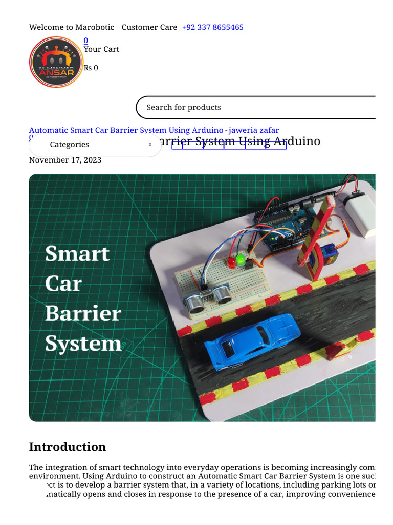 Automatic Smart Car Barrier System Using Arduino - MArobotic | PDF ...