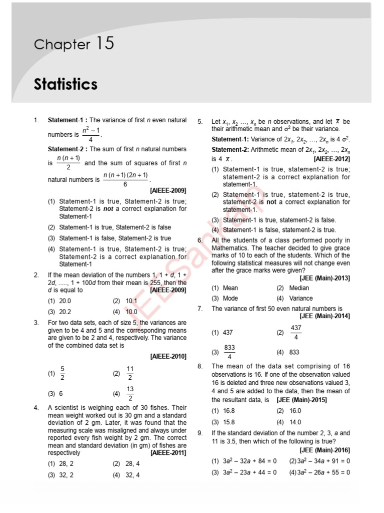 15.statistics Watermark | Download Free PDF | Variance | Standard Deviation