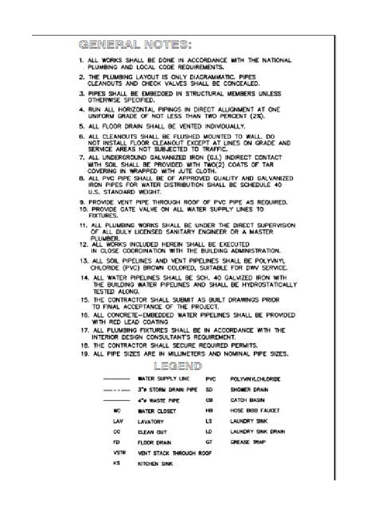 Plumbing Notes | PDF