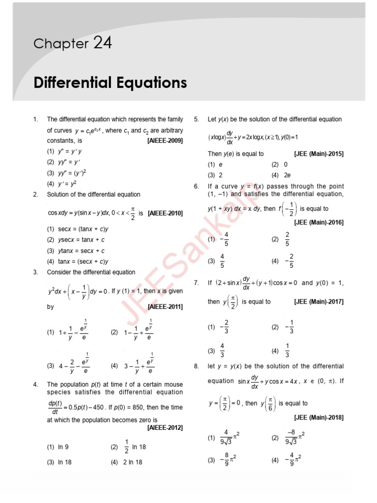 24.differential Equations - Watermark | PDF