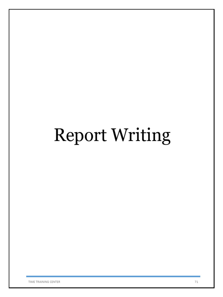 Report Writing | PDF | Abstract (Summary) | Cognition