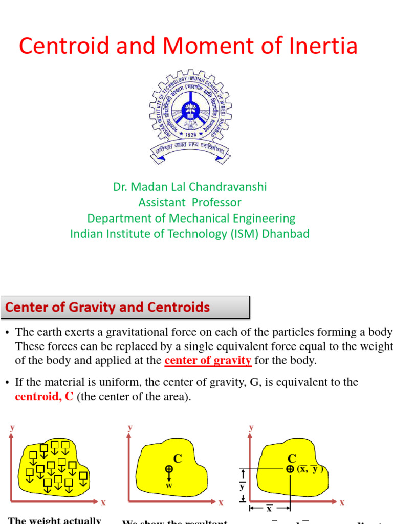 5 Module Centroid and Moment of Intertia | PDF | Center Of Mass | Gravity
