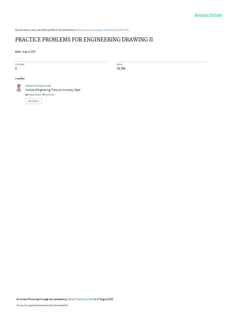 Practice Problemsfor Engineering Drawing II | PDF | Mechanical ...